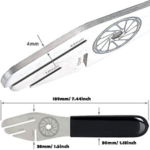 TuoTu Bicycle Rotor Truing Fork with Multi Slots, Bike Disk Brake Rotor Alignment Tool