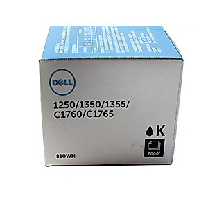 Dell 810WH 1250 1350 1355 C1760 C1765 Toner Cartridge (Black) in Retail Packaging, 1 Size