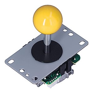 Hilitand Classic Competition 5 Pin Stick Rocker 8 Ways Joystick for PC Box 360, for PS2, for PS3 Games DIY Kit Parts Mame Jamma Game Consoles(yellow)