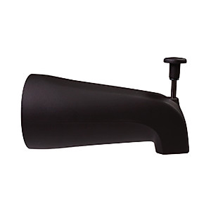 Westbrass E531D-1F-12 5-1/4" Reach Wall Mount Tub Spout with Front Diverter, Oil Rubbed Bronze