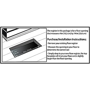 Decor Grates NGH414-NKL New Gothic Floor Register, 4 x 14 Inches, Plated Nickel