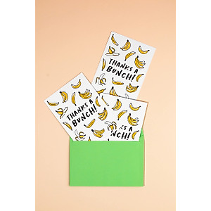 Huxters ‘Thanks a Bunch’ Humourous A6 Thank You Banana Pun Postcards (Pack of 10) - Appreciation Gift - Recyclable Paper with Envelope - Fun Greetings Card, FSC Certified and Sustainable…
