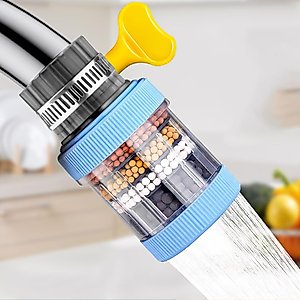 3 Pack Faucet Mount Filters,Faucet Water Filter Purifier Kitchen Tap Filtration Activated Carbon Removes Chlorine Fluoride Heavy Metals Hard Water for Home Kitchen Bathroom