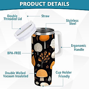 RPLIFE Fox Tumbler, Stainless Steel Cup, Coffee Cups with Lids Reusable