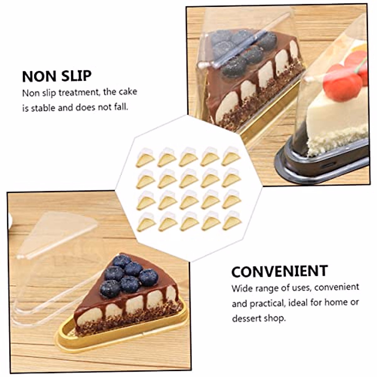 OATIPHO 50pcs Sandwich Box Mini Cake Boxes Cake Plastic Container Clear Container Bakery Box Moon Cake Packing Box Cheesecake Boxes Disposable Cake Boxes Packing Cake Boxes Blister Dessert