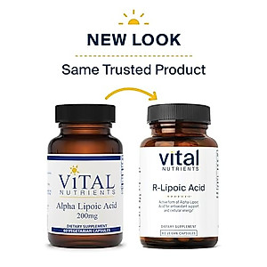 Vital Nutrients - Alpha Lipoic Acid - Multi-Purpose Nutrient with Powerful Antioxidant Properties - 60 Vegetarian Capsules per Bottle - 200 mg