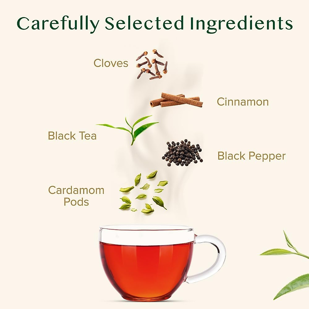 VAHDAM, India's Original Masala Chai Tea Loose Leaf (50 Cups/3.53oz) Blend Of Black Tea | Cinnamon, Cardamom, Cloves & Black Pepper | Ancient Indian House Recipe Of Spiced Masala Tea