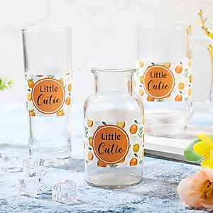 48 Pieces Baby Shower Water Bottle Labels Oranges little cutie baby shower decorations Bottle Stickers Waterproof Oranges Wrappers for Unisex Favors Decorations