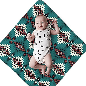Western Native Southwest Aztec Navajo Baby Swaddle Blanket Newborn Baby Swaddle Blankets Receiving Muslin Blanket Swaddling Wrap Silky Soft Gift for Boys Girls