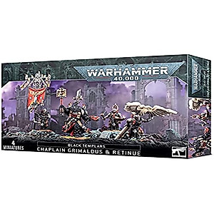 Warhammer 40,000 Black Templars: Chaplain Grimaldus & Retinue Miniatures