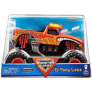 Monster Jam Official Monster Truck - El Toro Loco 1:24 Scale Die-Cast Vehicle - Chrome Rims and Tires For All Playsets - Collectible For Fans & Parties