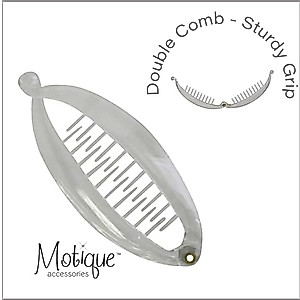 SET OF TWO Clear 3.5 Inch Mini Banana Clip Hair Clincher