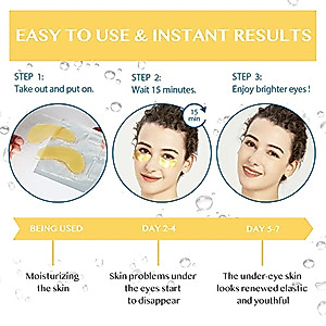 Under Eye Patches (14 Pairs) Under Eye Mask Skincare for Adults Dry Eyes,Eye Masks for Dark Circles and Puffiness,Eye Patch