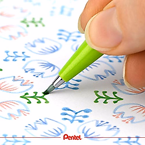 Pentel Brush Sign Pen Pastel colors SES15C - Brush Nib - Fibre Tip
