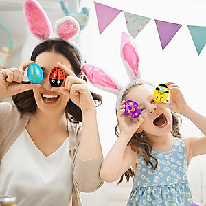 JOYIN 18 PCS Easter Wooden Percussion Musical Egg Maracas Egg Shakers for Party Favors, Easter Egg Hunt, Easter Egg Maracas, Musical Instrument Props, Basket Stuffers Fillers