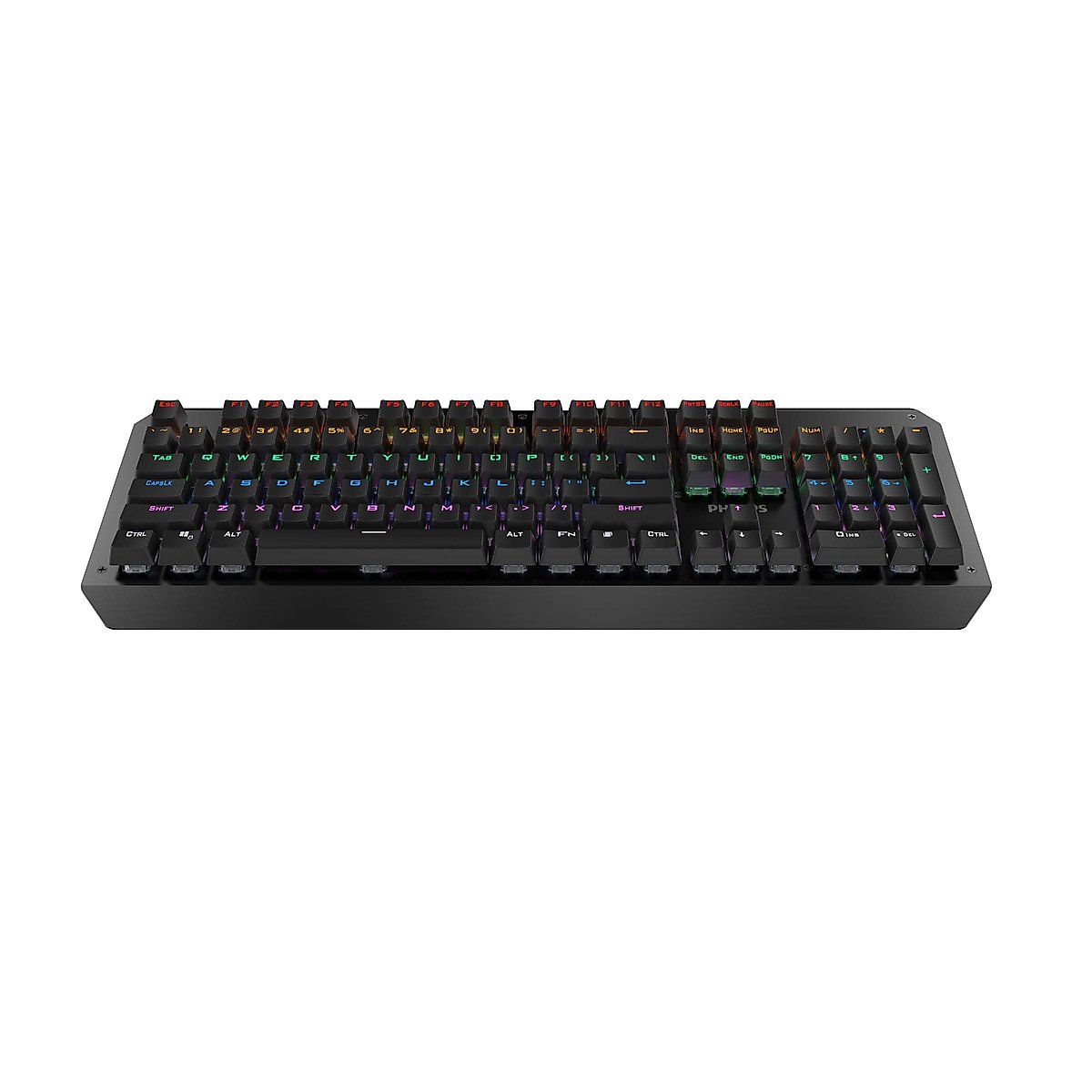 PHILIPS USB Mechanical Gaming Keyboard — RGB Ambiglow, High-Performance Blue Switches | Custom Backlit Keymaps, N-Key Rollover | Windows, Linux, Mac OS & Gaming Consoles (SPK8413)