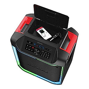 ION iPA125C Pathfinder 280° 8-in. 120-Watt All-Weather Bluetooth Rechargeable Speaker with FM Radio and LED Lighting