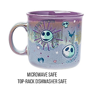 Silver Buffalo Disney Nightmare Before Christmas Mystic Opulence Reactive Glaze Ceramic Camper Mug, 20 Ounces