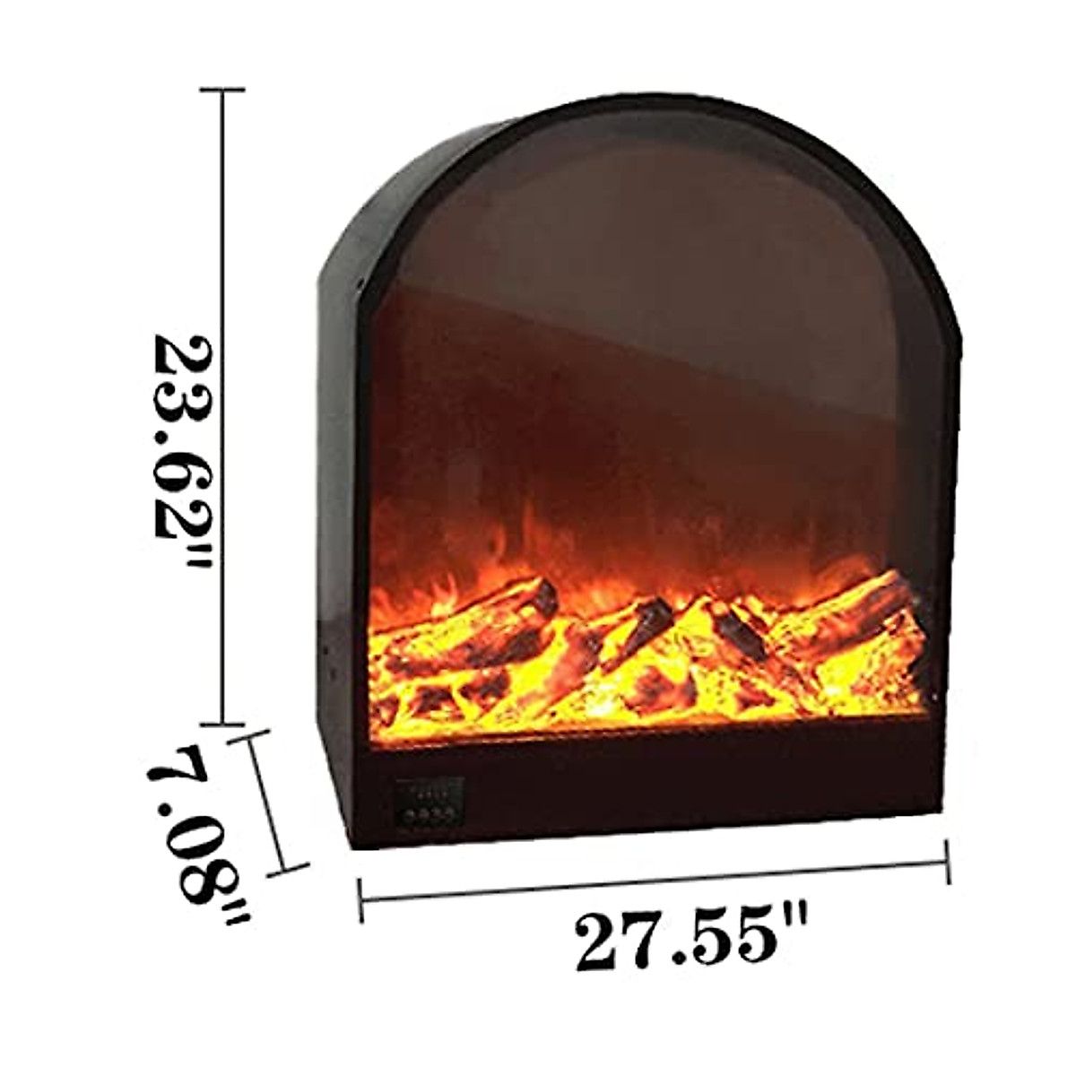 Electric Fireplace Stoves Electrical Fireplaces-Wall Mounted Arch Household Electric Fireplace Heater,Embedded Fireplace Core With Emulation Fire,recessed Mounting Heaters For Showroom Decoration