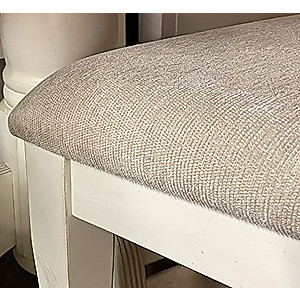 Sunset Trading Andrews 8 Piece 48" Round or 66" Oval Extendable Butterfly Leaf Table | Side Board | Antique White and Chestnut Brown | Seats 6 Dining Room Sets, Two Size Extension