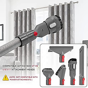 Garbage fighter Flexible Extension Hose Replacement for Dyson V7 V8 V10 V11 V15 Cordless Stick Vacuum Cleaner Accessory Attachment