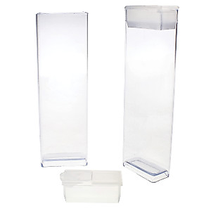 The Beadsmith Clear Plastic Boxes - Rectangle with a Flip Top Cap - 7/16” x 1” x 3-1/4” - Use for Beads, Bath Salts, Wedding & Party Favors, Home or Office Storage - Bag of 100