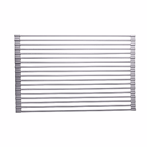 True & Tidy, Multi-Purpose Over The Sink Roll-Up Drying Rack, DR-881, Gray