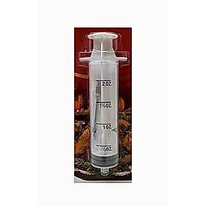 Large Meat Marinade Injector Syringe with 2 Ounce Capacity Barrel