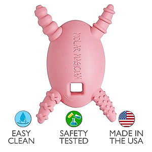 The Teething Egg Pink Bundle - Baby Registry Must Have - Infant Toys 3-6 Months, Sensory Toys for 0-6 Months, 6-12 months and up for Molar Teething, Baby Boy or Girl up to 18 Months