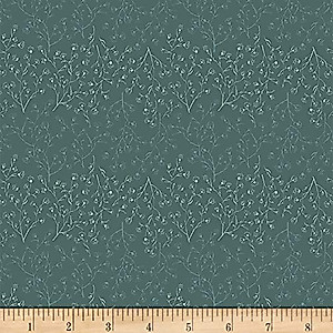 Art Gallery Fabrics Art Gallery Gathered Verdure Spruce Fabric, Blue Green