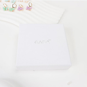 Butterfly Earrings Tiny Hoop Earrings Colorful Acrylic Butterfly Earrings For Women (Small acrylic butterfly)