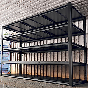 REIBII 60" W Garage Shelving 3000LBS Heavy Duty Storage Shelves, Adjustable 5 Tier Metal Shelves for Storage Rack Industrial Shelf, Garage Storage Shelving Unit, 60" W x 24" D x 72" H