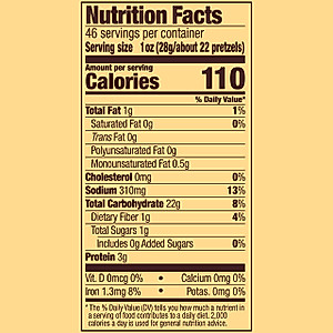 Snyder's of Hanover Pretzel Snaps, 46 Oz Canister