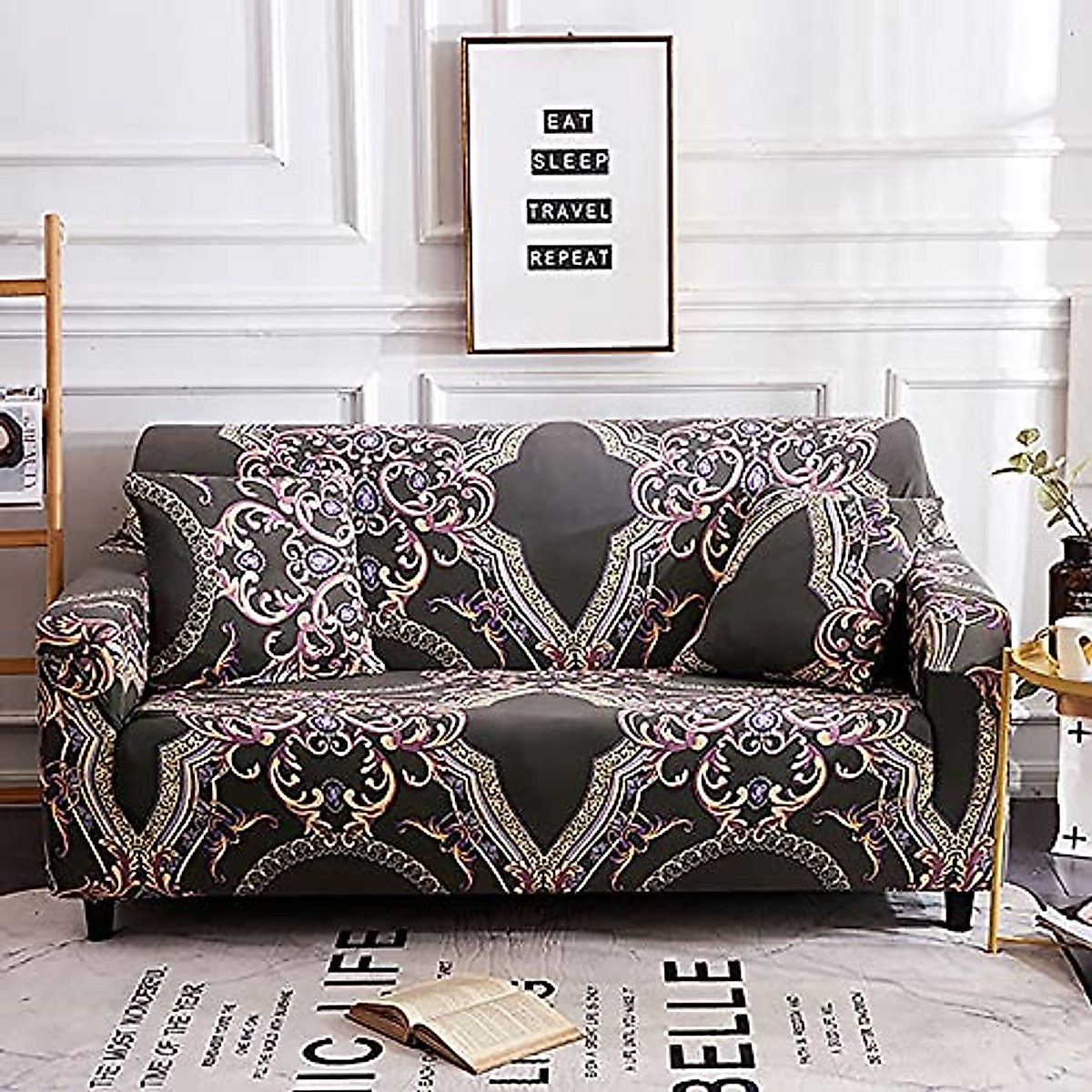 Couch Cover Elastic Geometric Patterns Sofa Cover Slipcovers Sofa Slipcover Home Decoration Sofa Protector A8 4 Seater