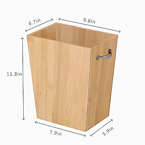 MOOACE Small Trash Can, 2 Gallon Waste Basket with Handles, Bedroom Trash Basket Garbage Can for Bathroom, Living Room, Office