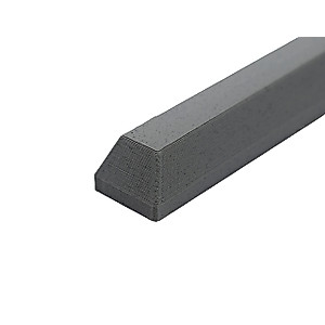 Teak Tuning Fingerboard Straight Poly Ramp - 7" Straight Parking Curb in Concrete Grey Colorway