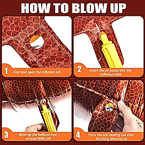 Football Balloons Set, Football Field Balloons and Football Foil Balloons for Tailgate Game Day Football Theme Supplies Birthday Party Decorations (12 Pieces)