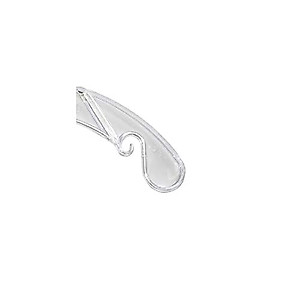 NAHANCO 405 Plastic Shirt/Dress Hanger for Bridal/Formalwear Apparel, Jumbo Weight, 17" - Clear (Pack of 100)