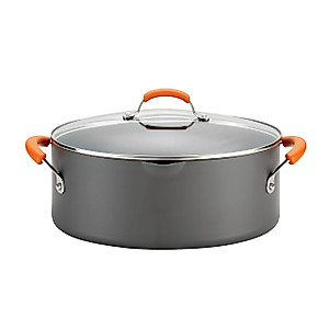 Rachael Ray Brights Hard Anodized Nonstick Pasta Pot/Stockpot/Stock Pot - 8 Quart, Gray & Brights Hard Anodized Nonstick Saute Pan/Frying Pan/Fry Pan - 5 Quart, Gray