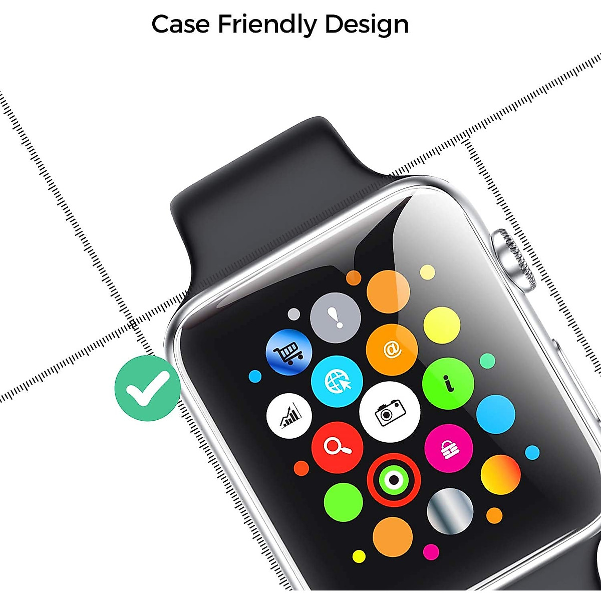 [3 Pack] for Apple Watch Screen Protector 44mm Series 6/SE/5/4 Screen Protector Full Coverage Anti-Scratch and Anti-Fingerprint Bubble-Free for Apple Watch 44mm HD Screen Protector (Transparent)