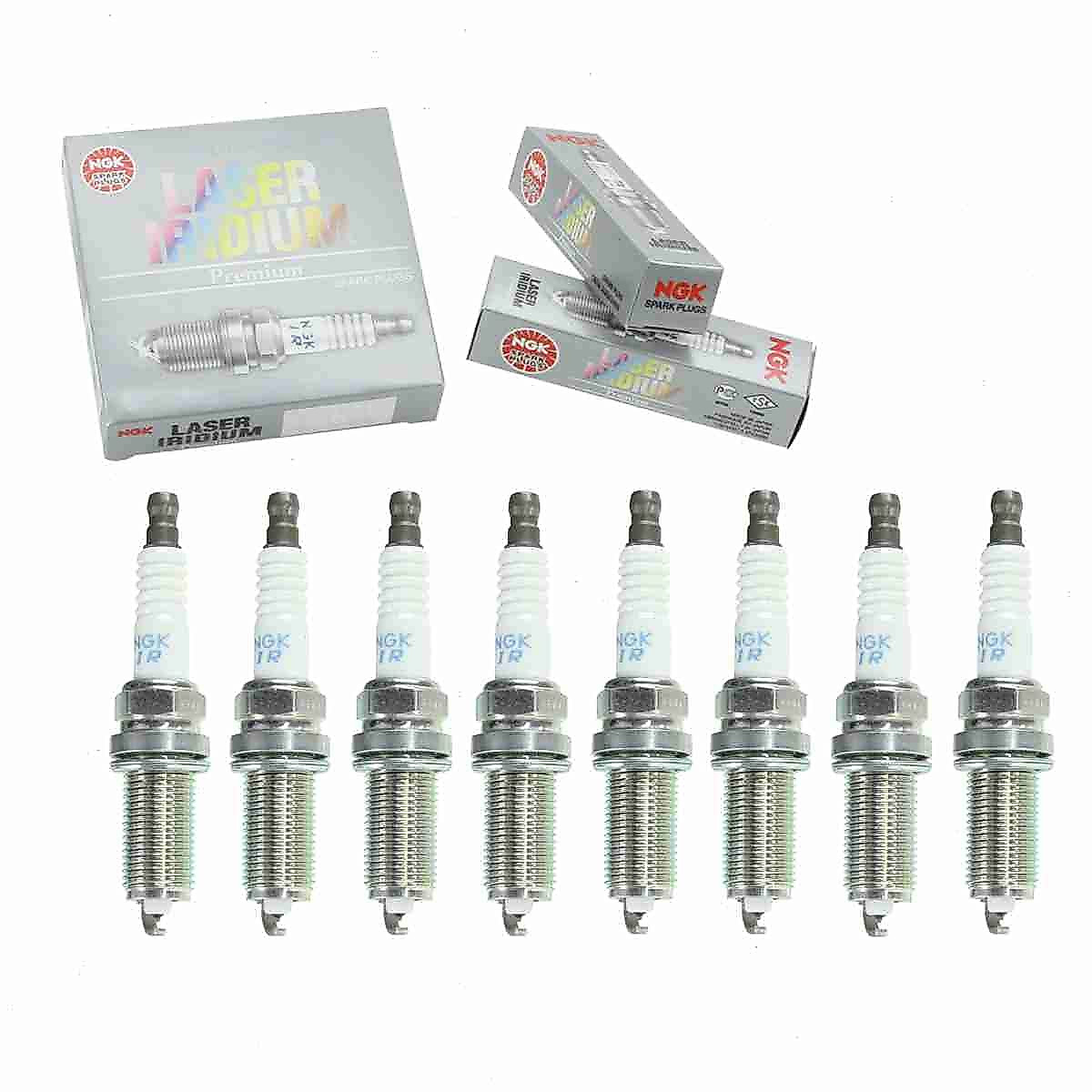 8 pc NGK Laser Iridium Spark Plugs compatible with Toyota Tundra 4.6L 5.7L V8 2007-2020