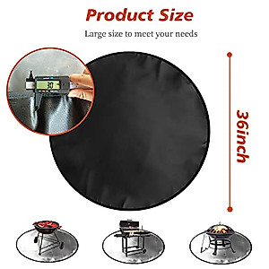 NEZUIBAN Fire Pit Mat, 36'' Round Fireproof Mat for Under Fire Pit, 5 Layers Grill Mat for Protect Deck, Patio, Grass, Lawn, Heat Insulation…