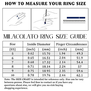 MILACOLATO S925 Sterling Silver Rings for Women Men 18K White Gold Plated Stackable Statement Thin Plain Thumb Ring High Polished Wedding Band Ring Comfort Fit Size 8, 1mm