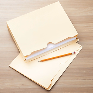 Amazon Basics File Folders Jacket, Reinforced Straight-Cut Tab, 2 Inch Expansion, Letter Size, Manila, 50-Pack - AMZ601