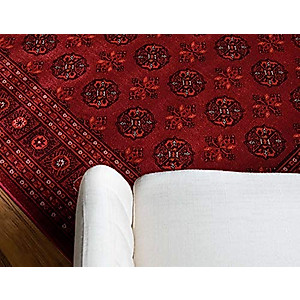 Unique Loom Tekke Collection Over-Dyed Saturated Traditional Torkaman Area Rug, 7 ft x 10 ft, Red/Burgundy
