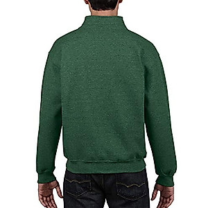 Gildan Adult Fleece Quarter-Zip Cadet Collar Sweatshirt, Style G18800, Black, Medium