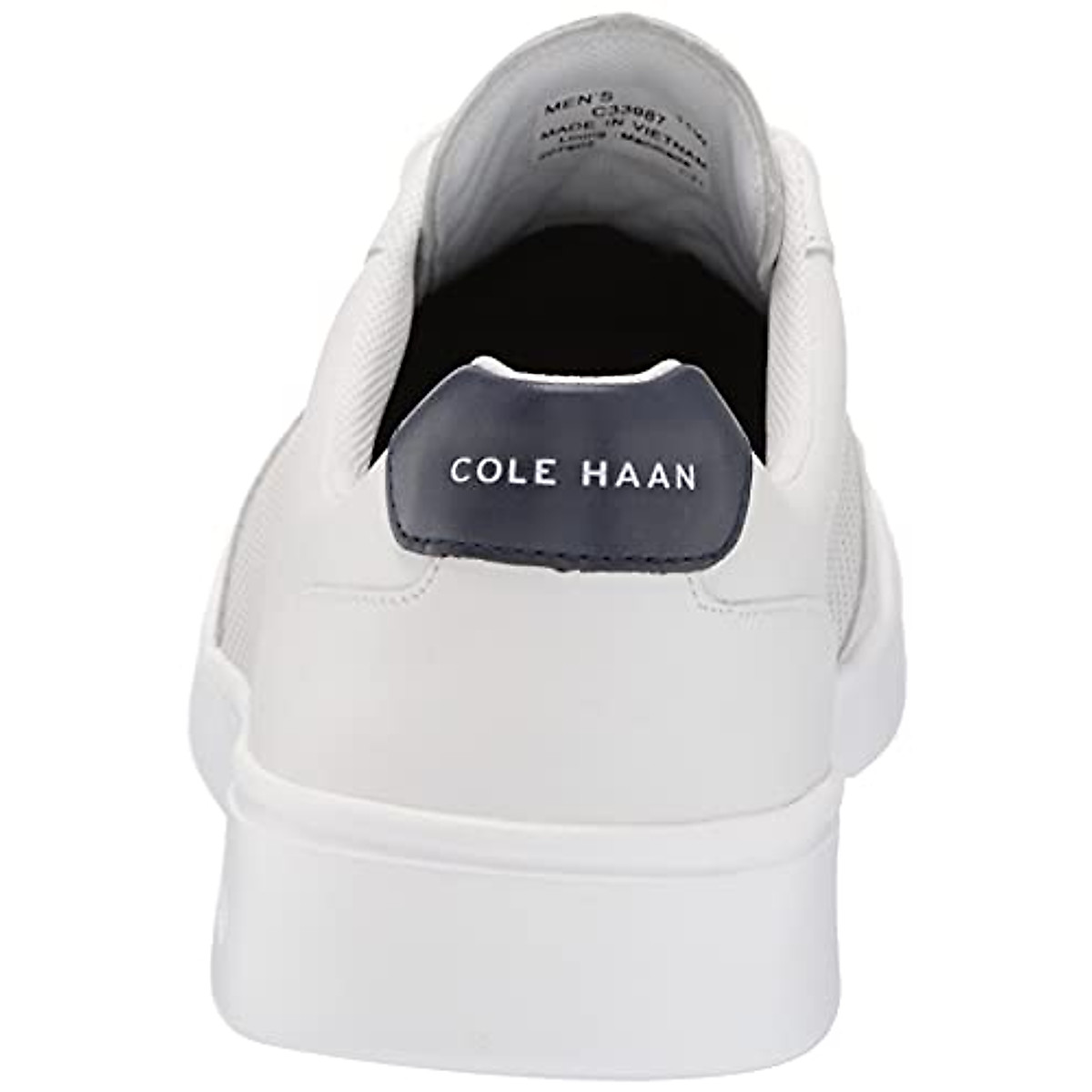 Cole Haan Men's GRAND CROSSCOURT MODERN PERFORATED SNEAKER, OPTIC WHITE/PEACOAT, 8.5