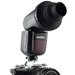 Godox V1-O TTL Flash Speedlite 76WS GN92 2.4G High-Speed Sync 1/8000s 2600mAh Li-ion Battery Round Head Camera Speedlight with Godox AK-R1 Accessories Kit Compatible for Olympus Panasonic Cameras