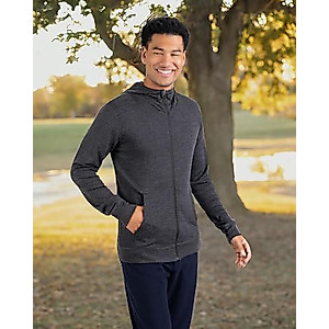 Men's Merino Pro-Knit Zip Hoodie By Woolly | RWS Certified | Warm, Soft, Seattle Designed - Charcoal Grey - XL