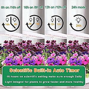 J&C Indoor Garden, Herb Kitchen Garden with 20W LED Grow Light, Height Adjustable, Smart Timer Plant Light (Advanced Version, White)